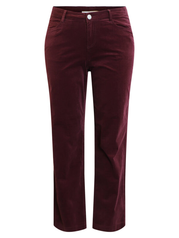 Ciso, Fløjlsbukser Selma Straight legs, Bordeaux, Style 219202 | Anni-Thing